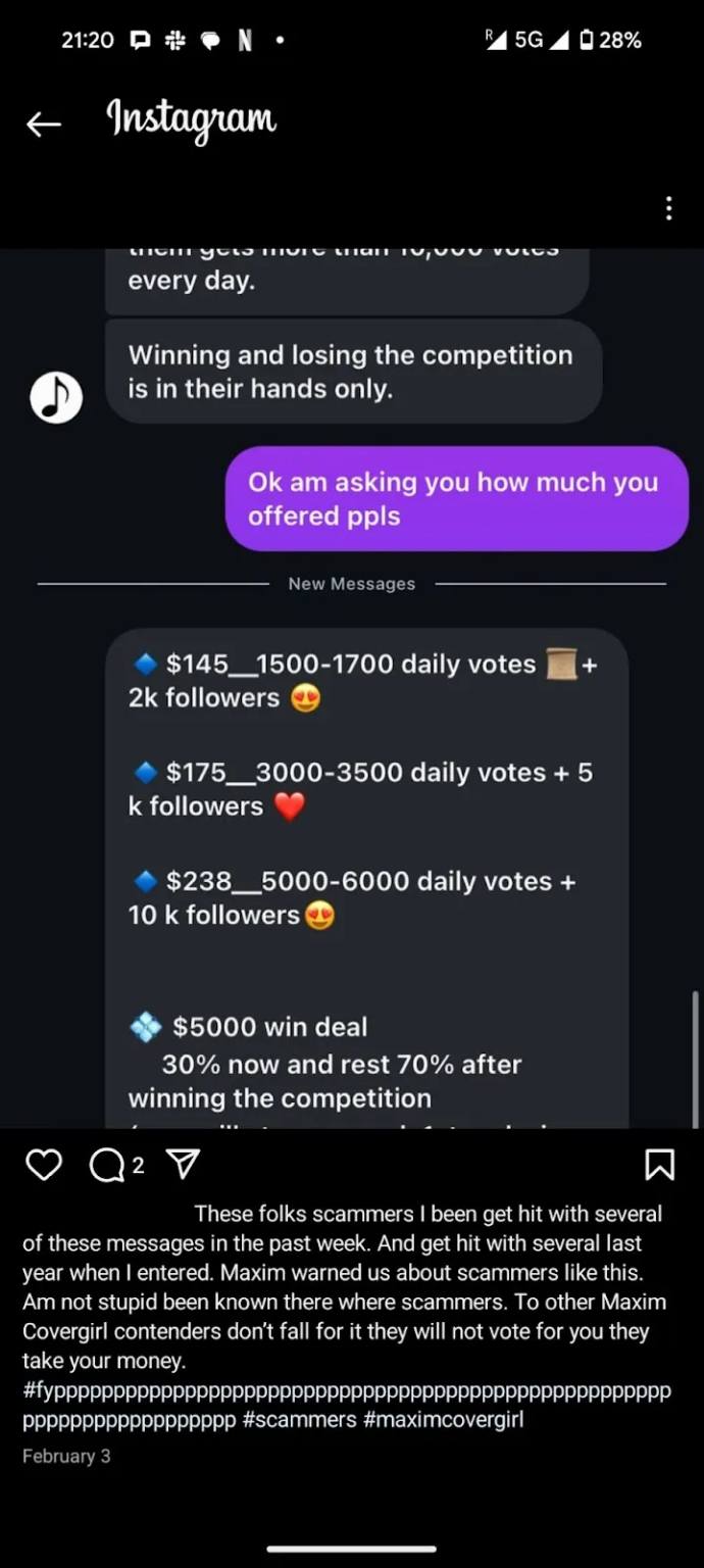 SCAM WARNING: STAY SHARP, LADIES – Maxim Cover Girl